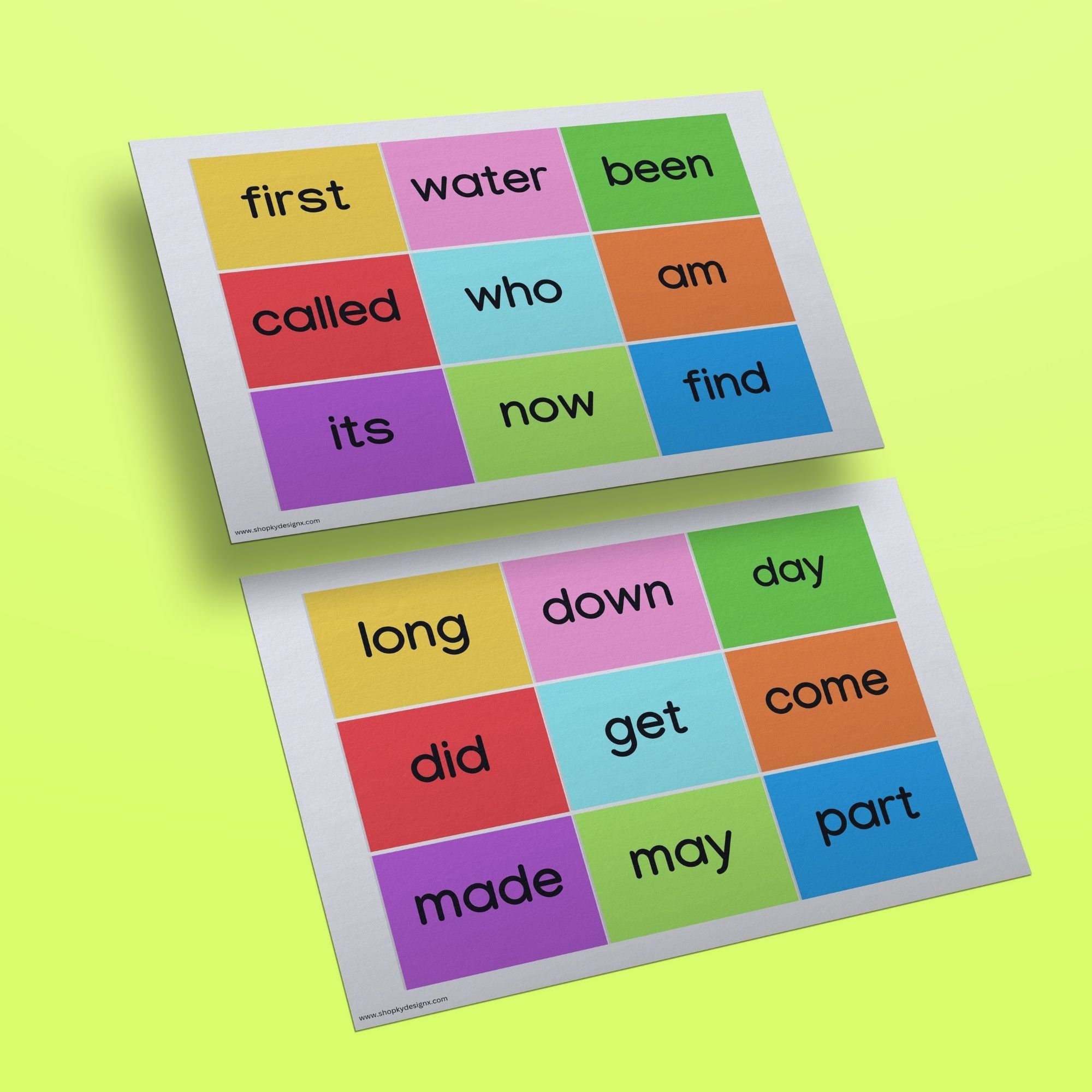 100 Printable High Frequency Flashcards / 100 Sightwords for ...