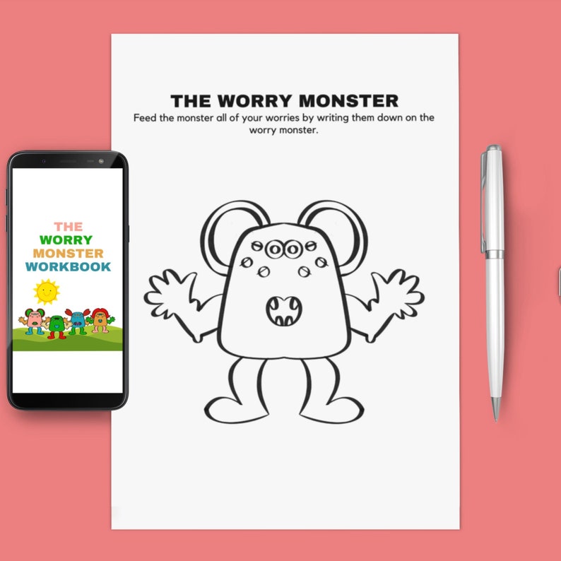 Printable Worry Monster Workbook -monster Coloring Sheets - Worry ...