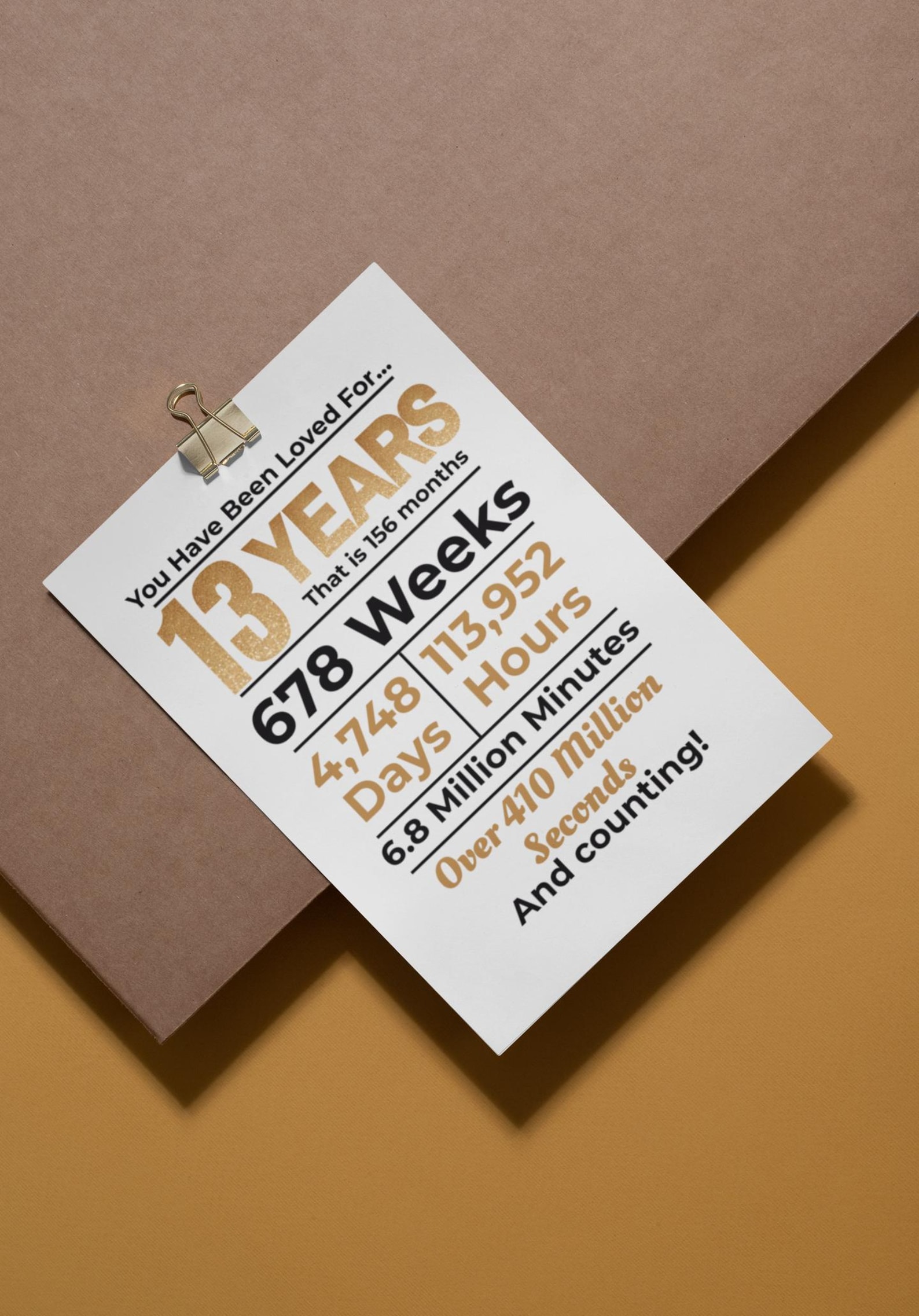 Printable 13th Birthday Keepsake Sign, Printable Milestone Gift, Teen ...
