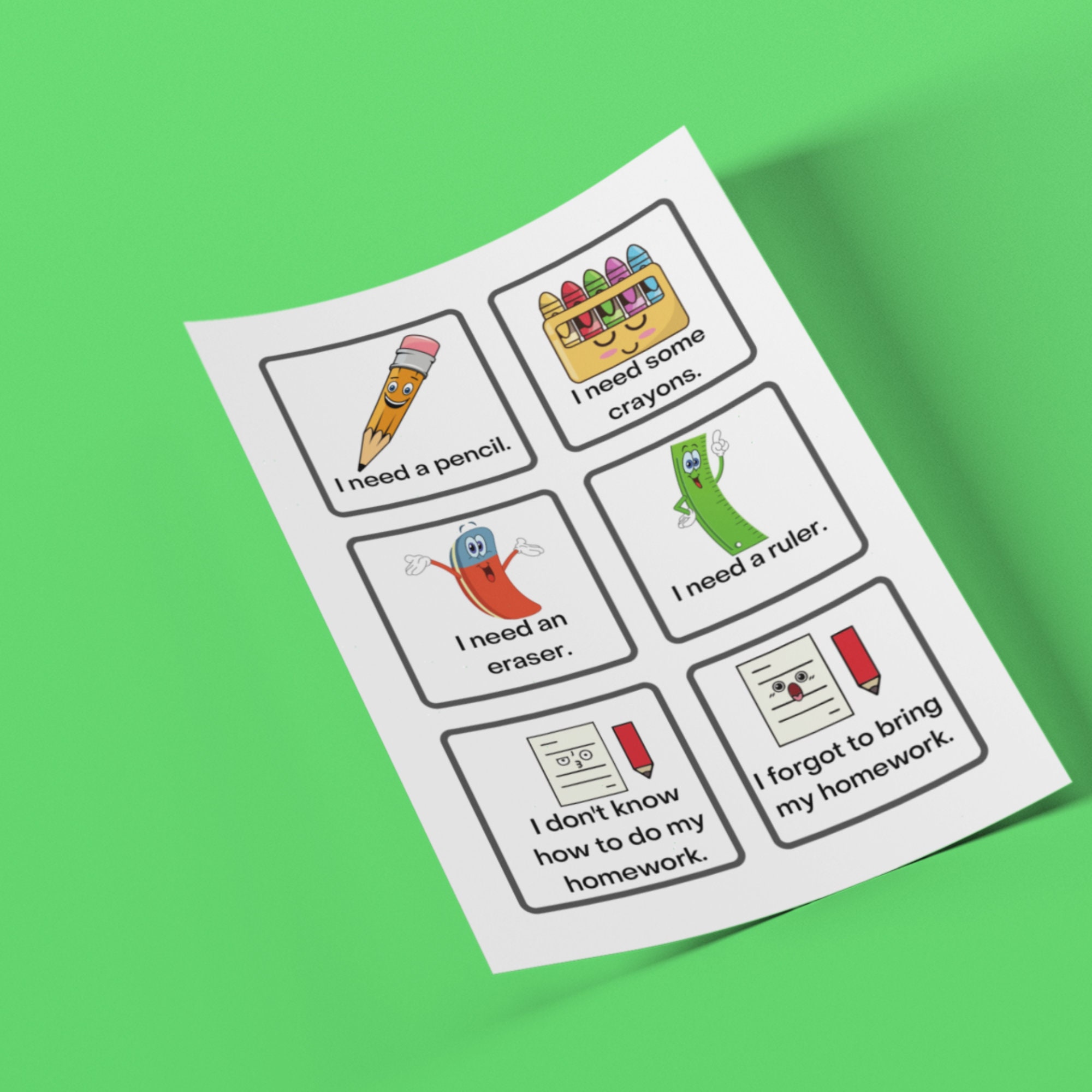 Printable Communication Cards for Non-verbal, Autism, Children ...