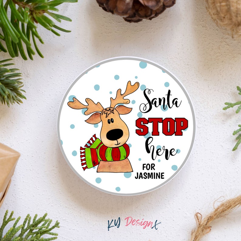 EDITABLE Printabe Santa Stop Here, Editable Sant Stop Here Sign Corji ...