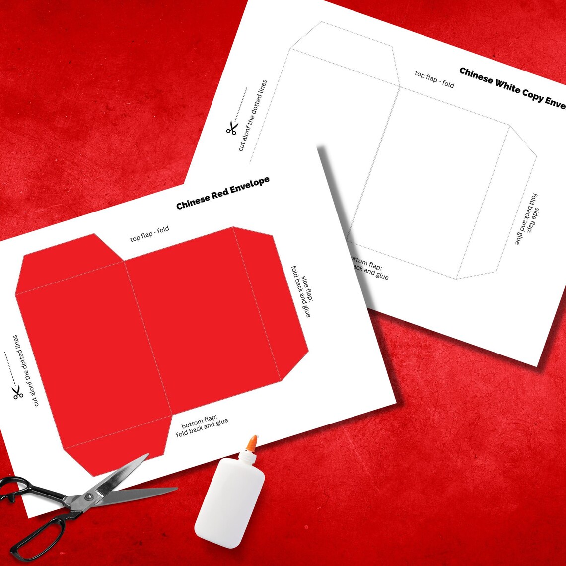 Printable Chinese New Year RED ENVELOPE, Lunar Year Envelopes, DIY ...