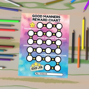 Printable Good Manners Reward Chart - Kids Behavior Chart Printable ...