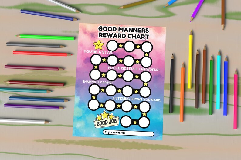 Printable Good Manners Reward Chart - Kids Behavior Chart Printable ...