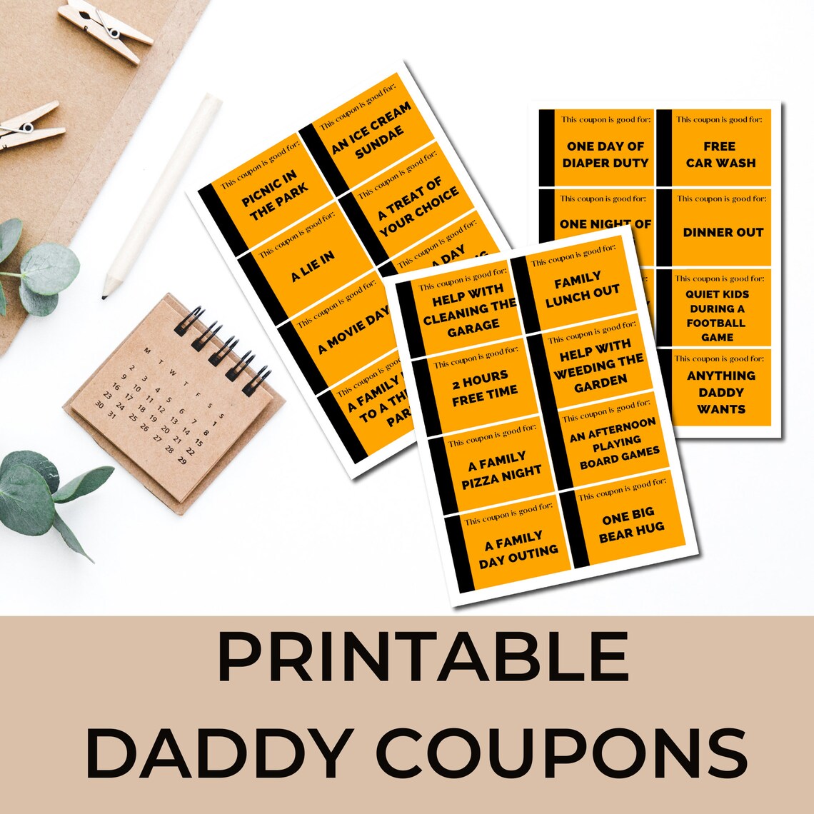 Printable Editable Coupons FOR DADDY Printable Daddy Gifts - Etsy