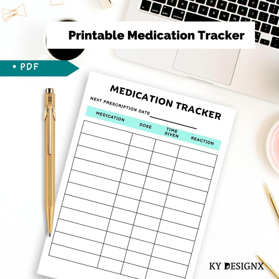 Printable Medication Tracker , Planner Insert Page, - Etsy