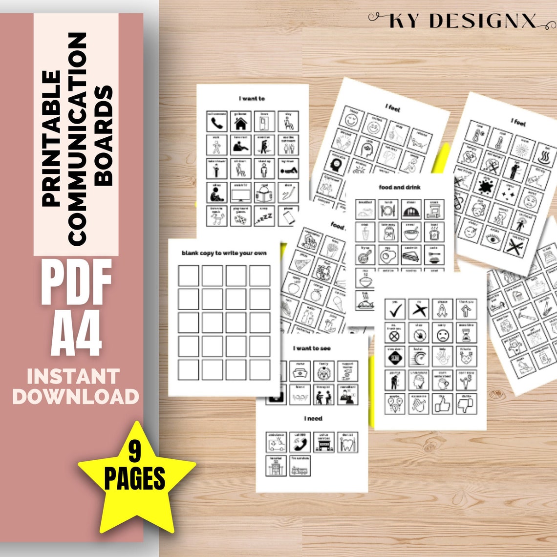 Printable Communication / VISUAL Board for Non-verbal, Autism ...