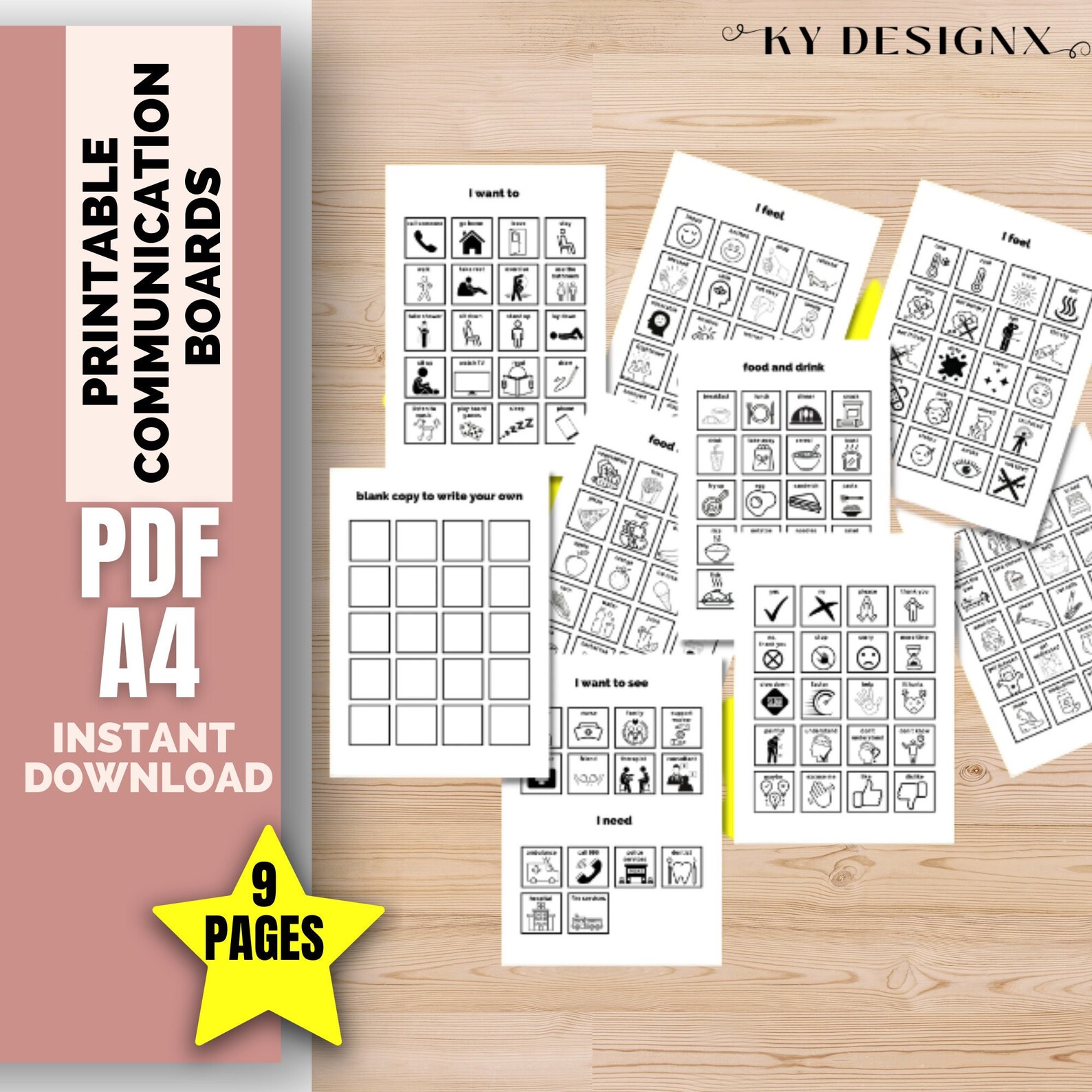Printable Communication / VISUAL Board for Non-verbal, Autism ...