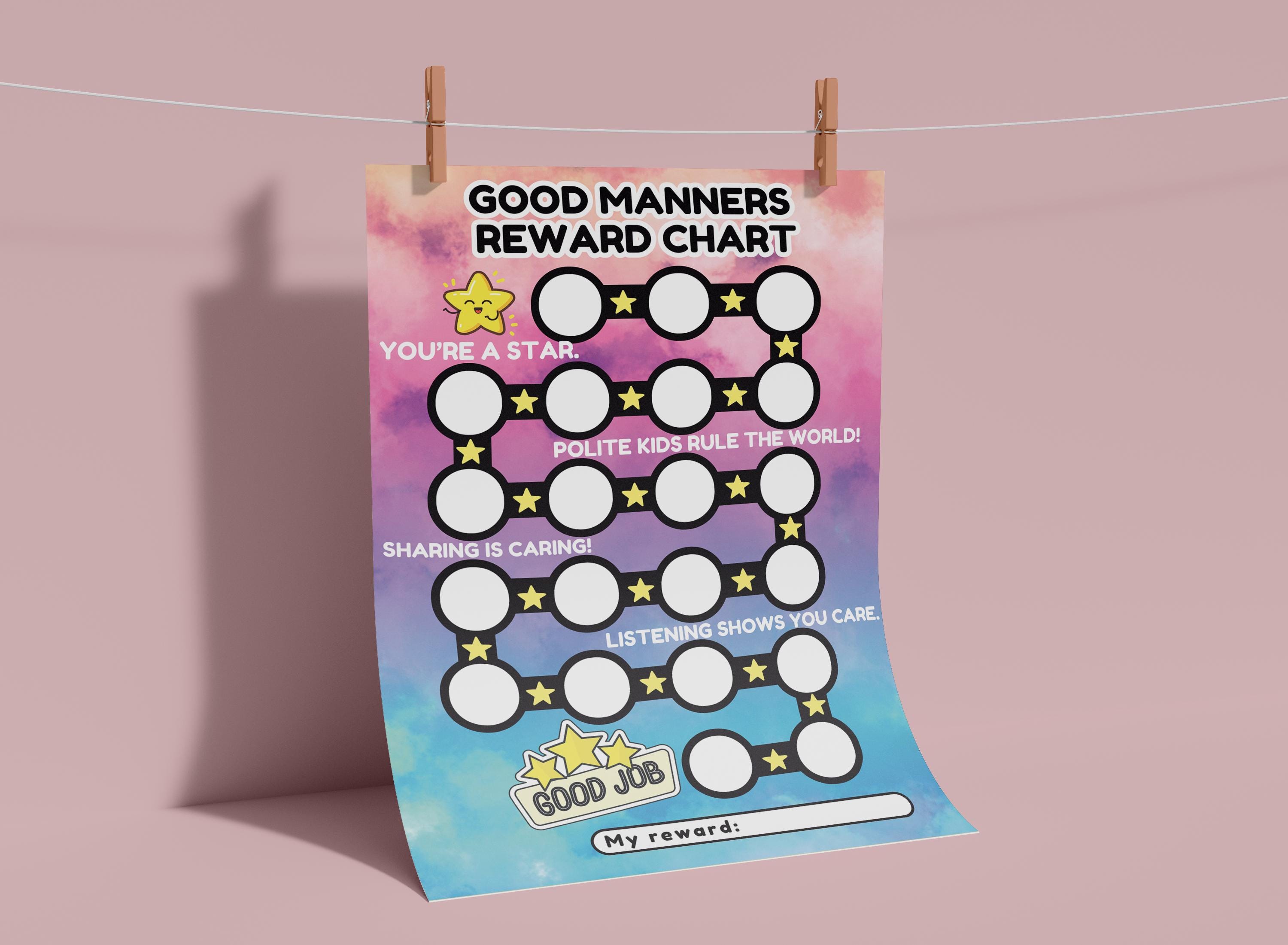 Printable Good Manners Reward Chart - Kids Behavior Chart Printable ...
