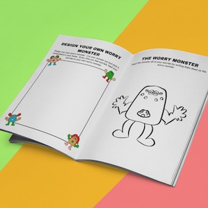 Printable Worry Monster Workbook -monster Coloring Sheets - Worry ...