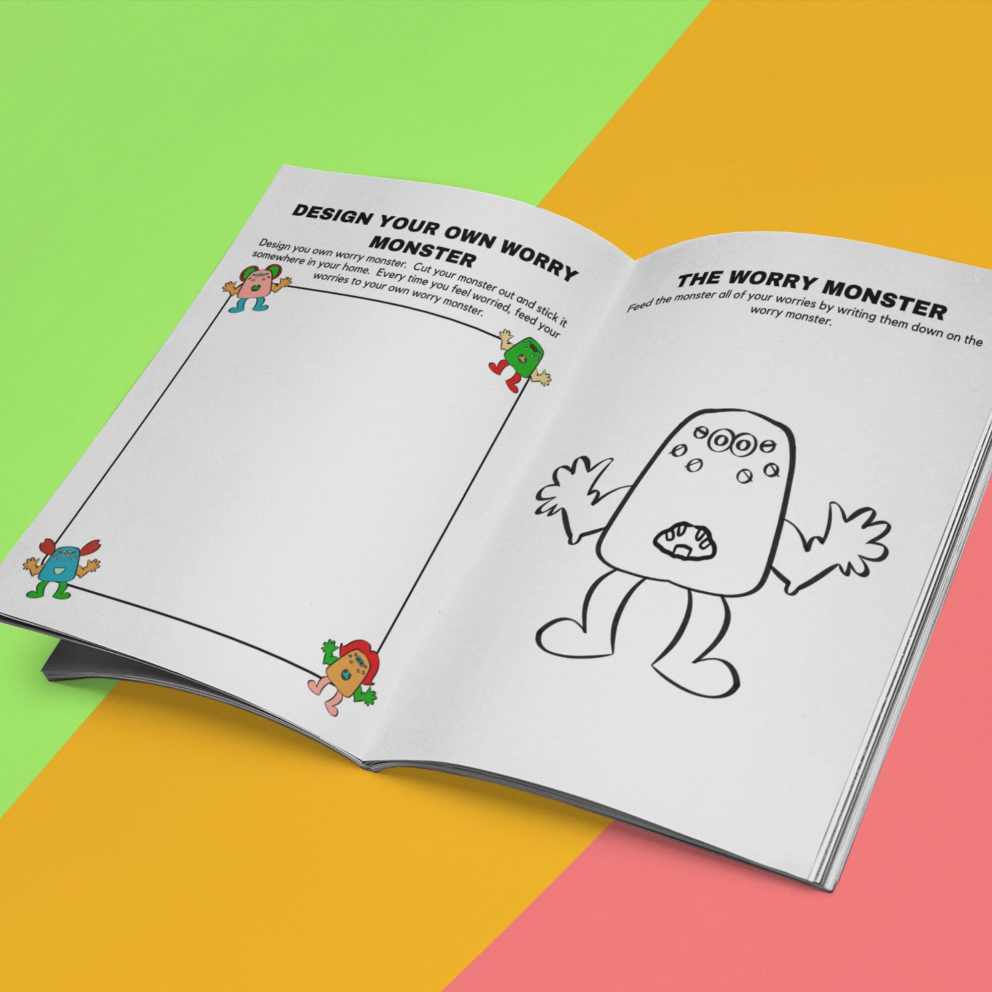 Printable Worry Monster Workbook -monster Coloring Sheets - Worry ...