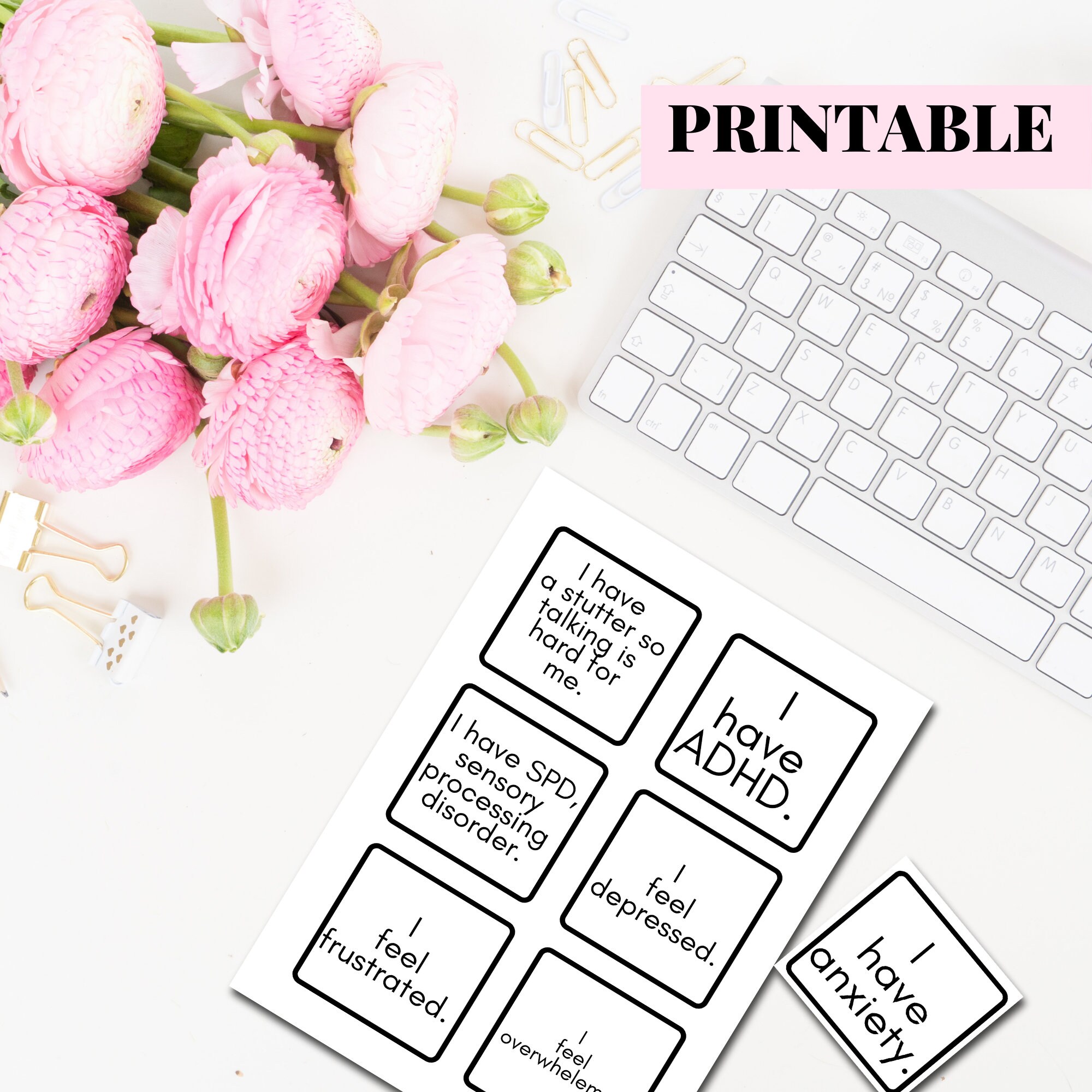 55 Printable Communication Cards, Non Verbal, Selective Mutism, Autism ...