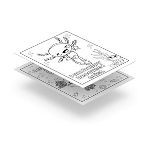 Printable Axolotl Affirmations Coloring Pages for Kids, Printable ...