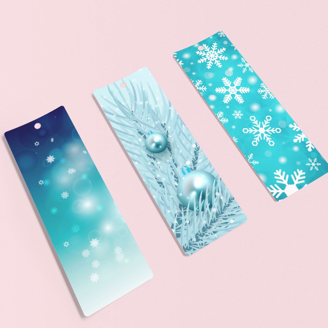 Christmas Printable Bookmarks Holiday Bookmarks Festive - Etsy