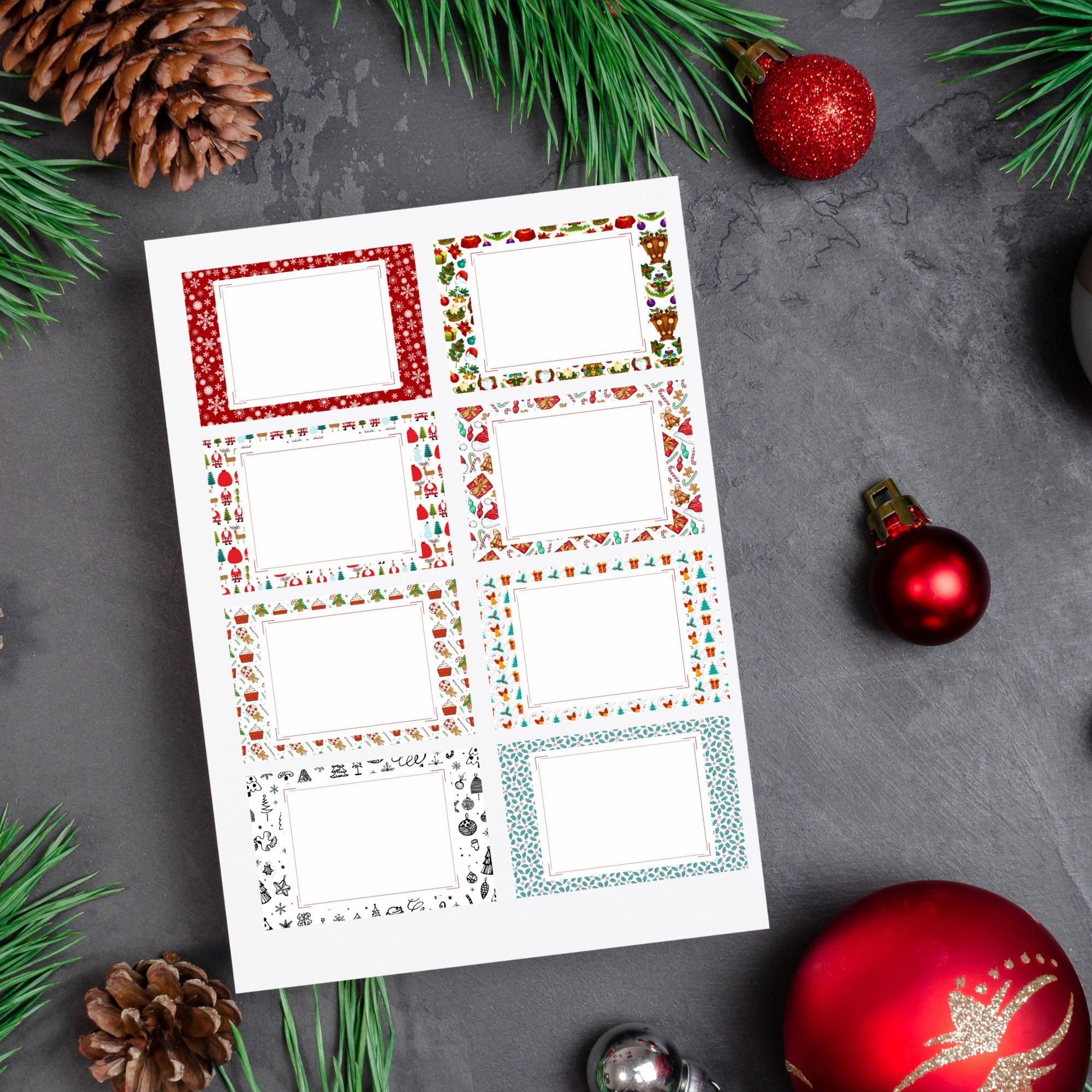 Editable Printable Christmas Labels– Colorful Christmas Labels - Xmas ...