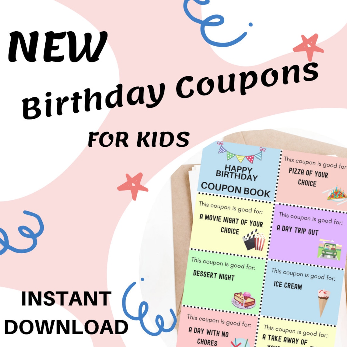 Birthday Coupons for Children / Kids Coupons / Printable Coupons ...