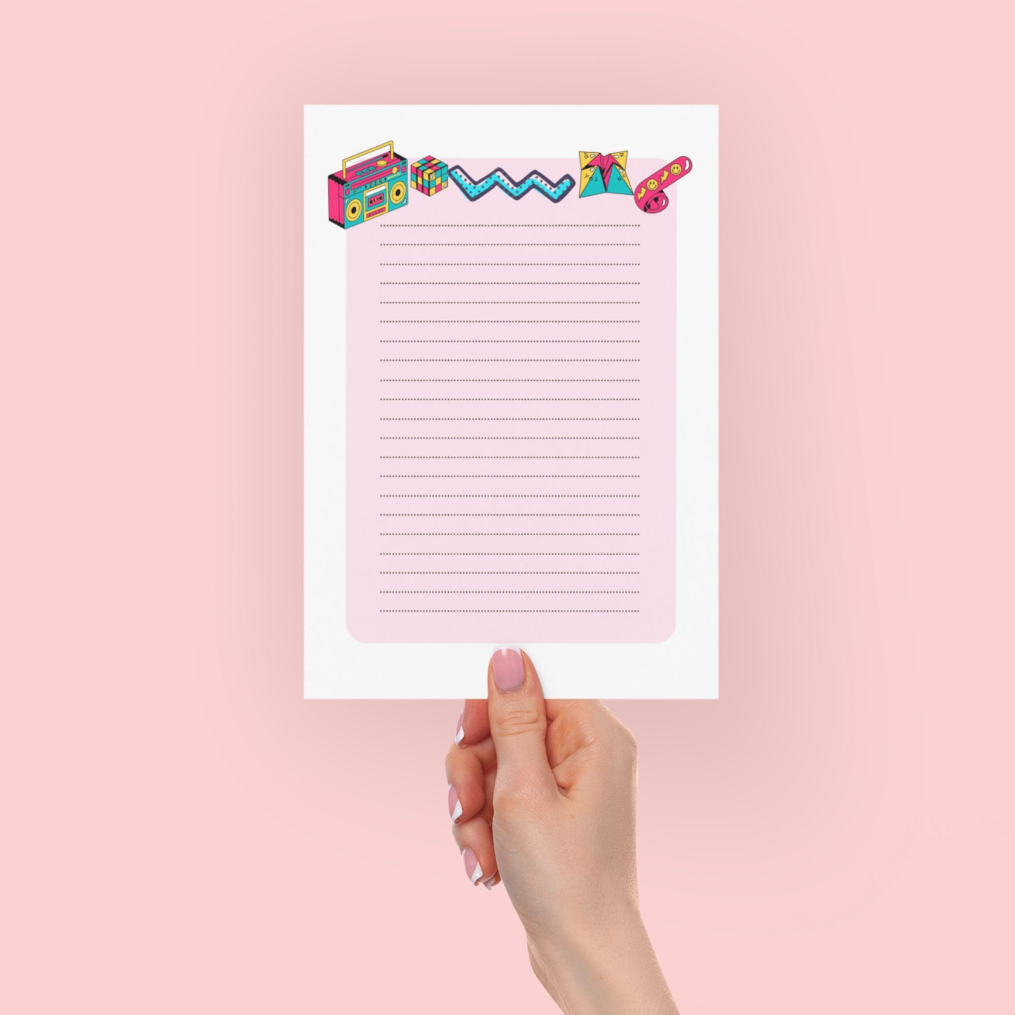 90s Nostalgia Stationary Paper. Printable Writing Stationery ...