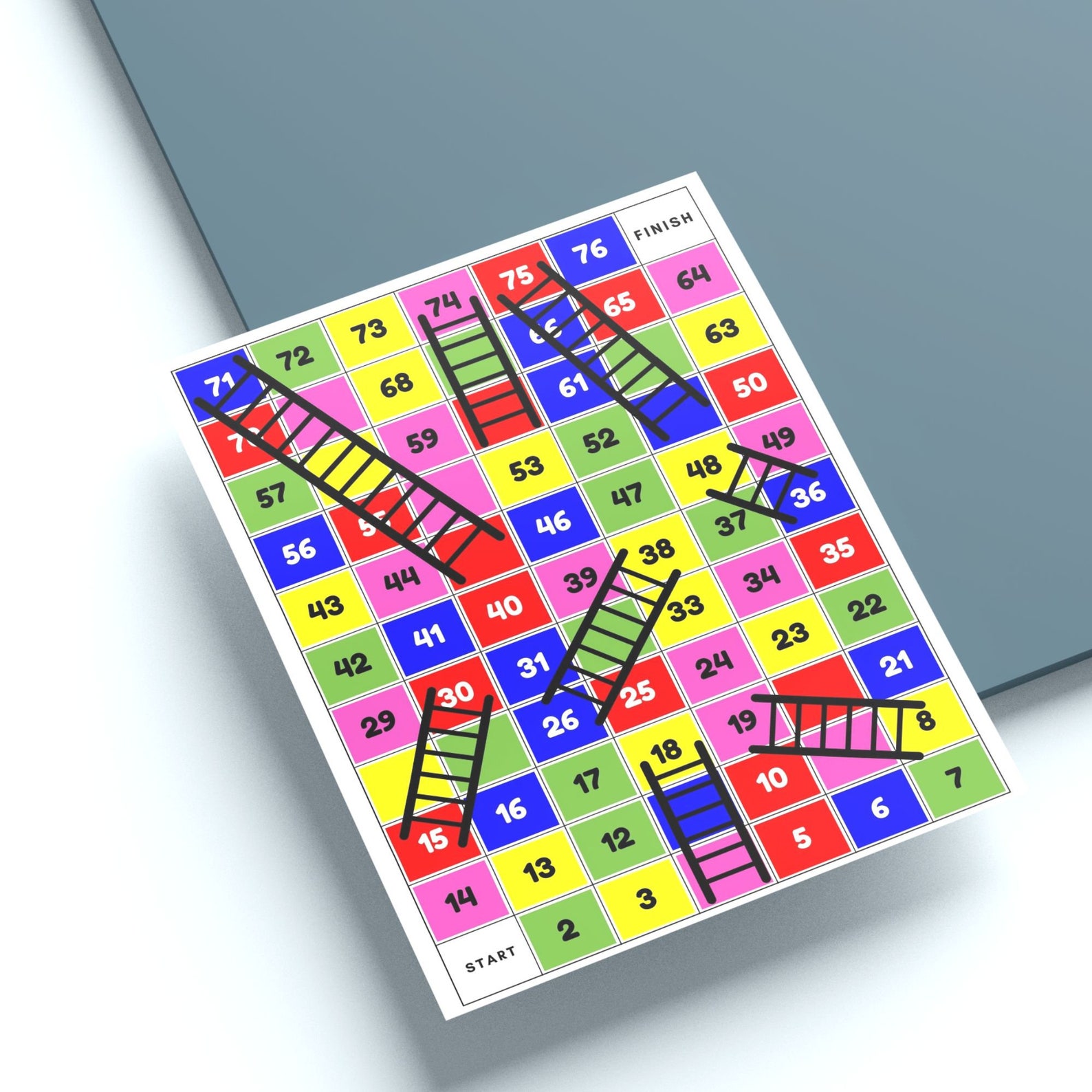 Printable Ladders and Ladders Board Game, Family Board Game, KIDS Board ...
