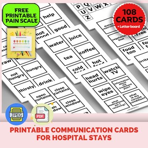 55 Printable Communication Cards Children /teens /adults, Selective ...