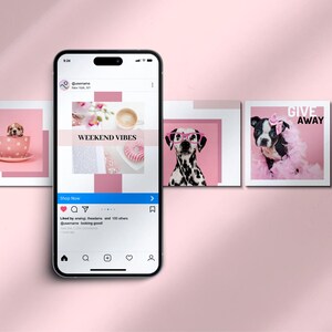 20 Pink Instagram Templates - Resell With PLR & MRR - Ready to Sell ...