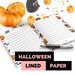 Printable Halloween Lined Paper, Halloween Writing Paper, Printable ...