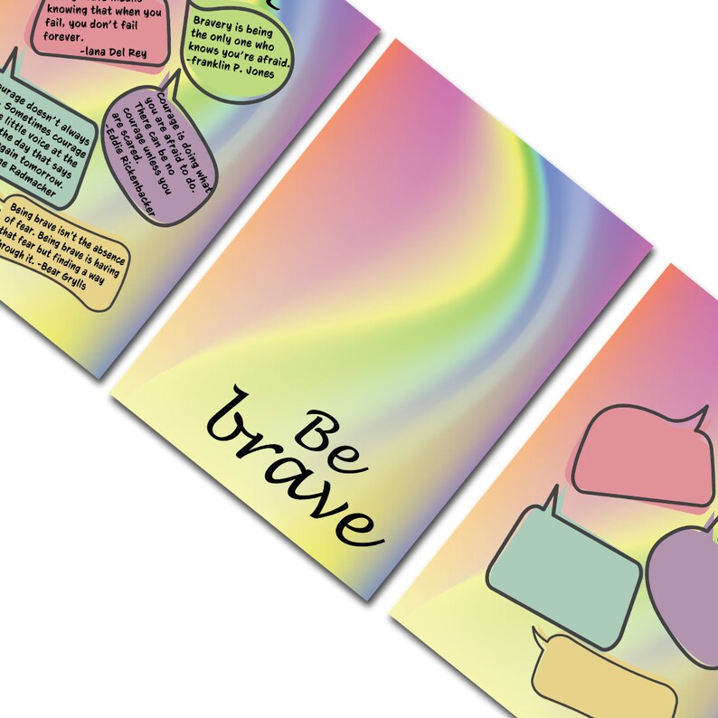 Printable Brave Poster, Brave Quotes, Brave Worksheets, Motivational ...