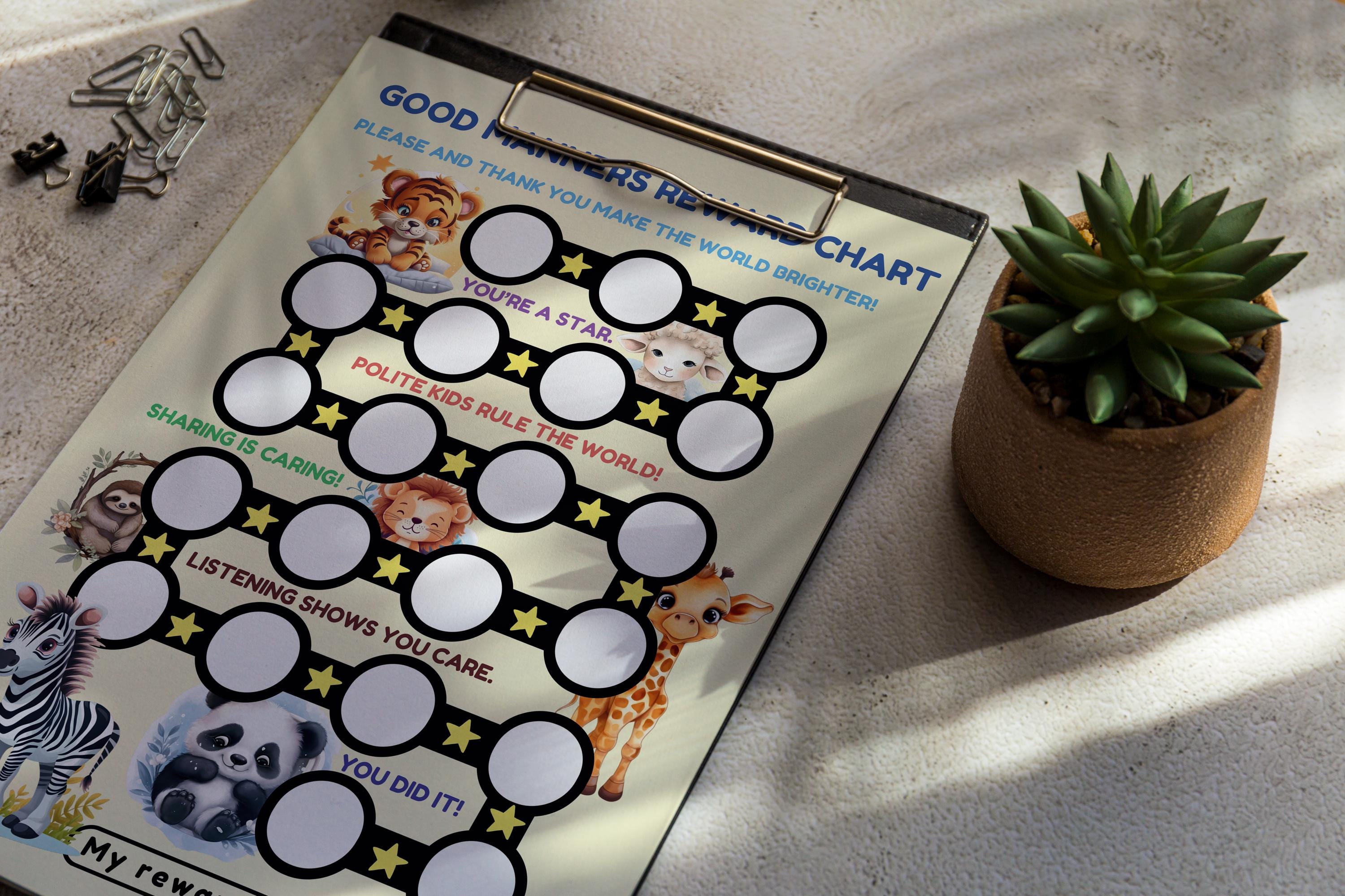Good Manners Printable Reward Chart - Kids Behavior Chart Printable ...