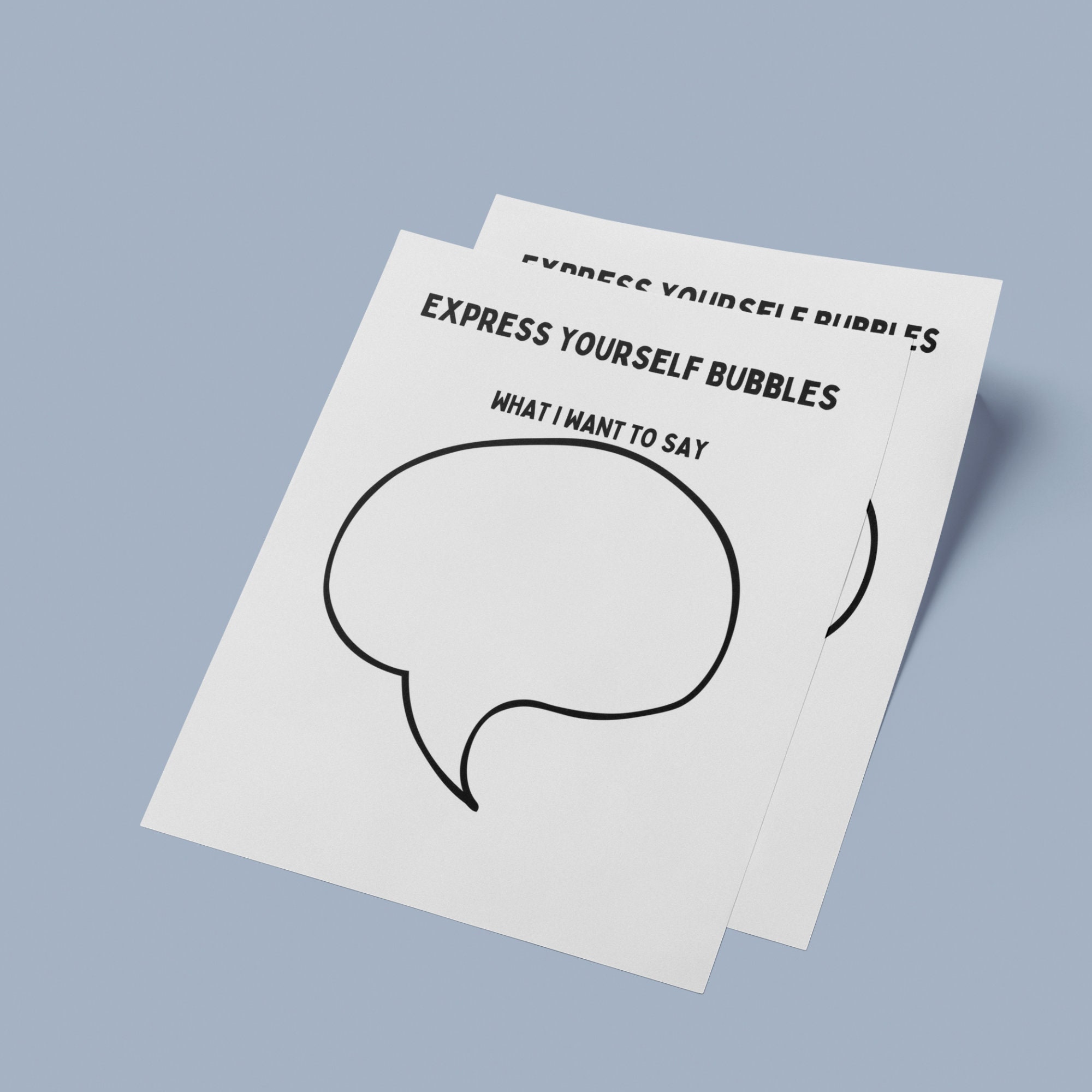 Printable Worksheets for Selective Mutism / Autism / Express Yourself ...