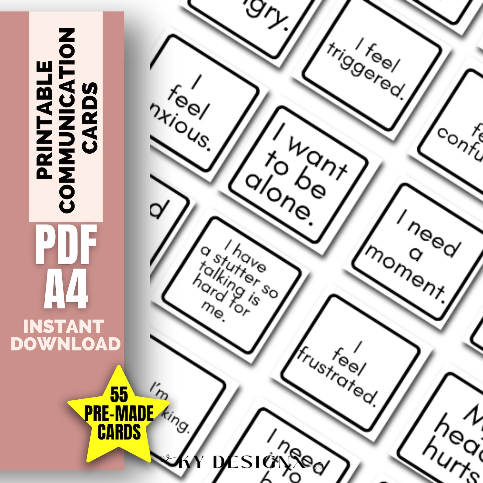 55 Printable Communication Cards Children /teens /adults, Selective ...