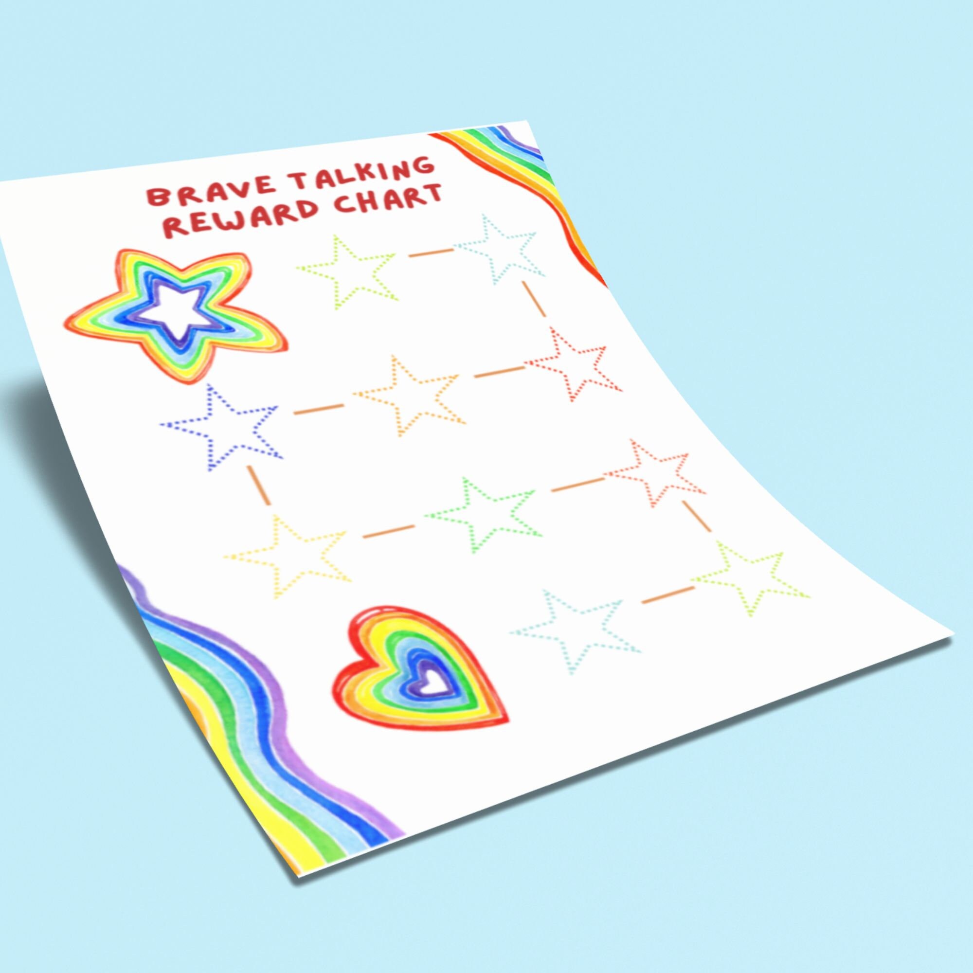 Printable Brave Ralking REWARD Chart for Children With Selective Mutism ...