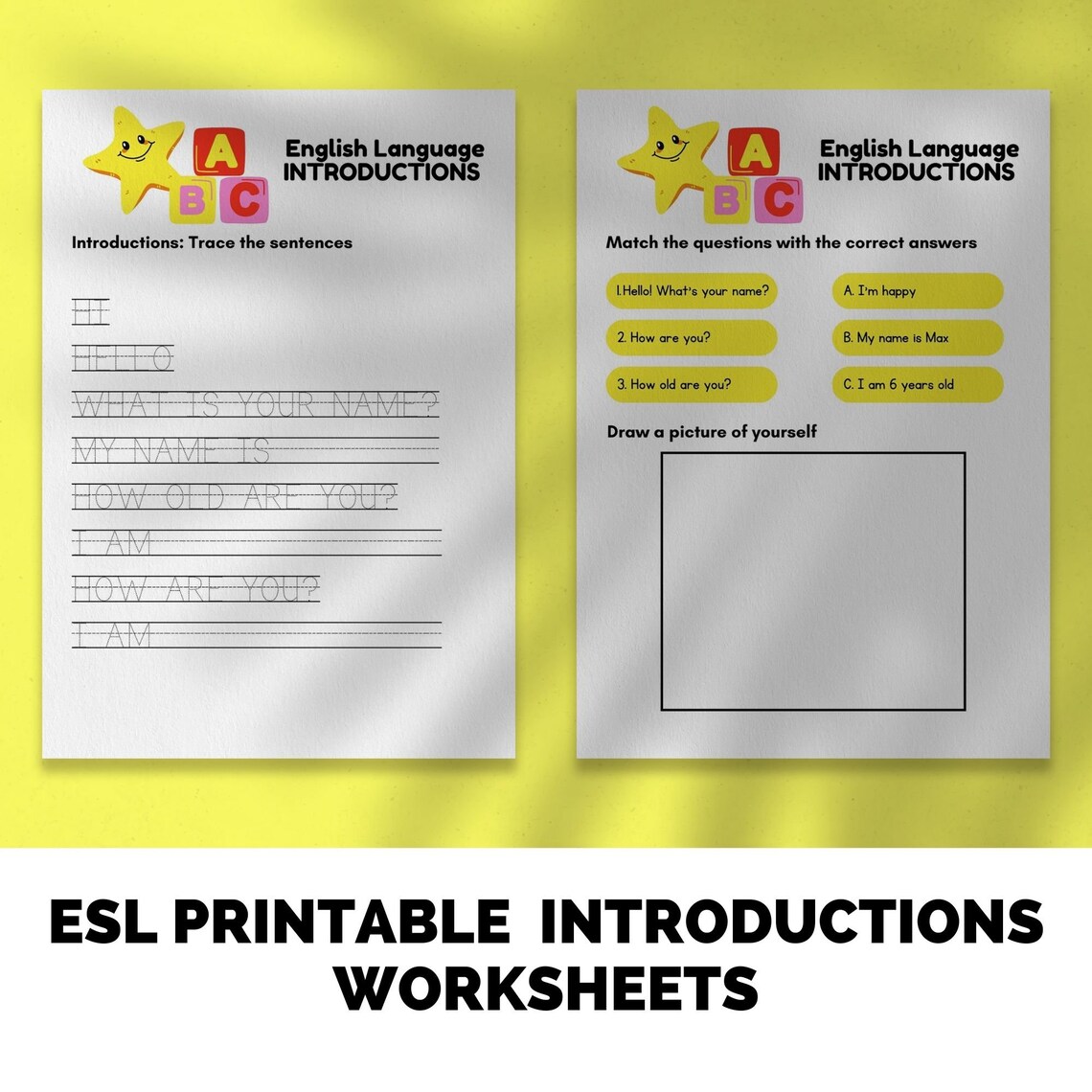 Esl Teaching Resources - Introductions Worksheets for Children ...