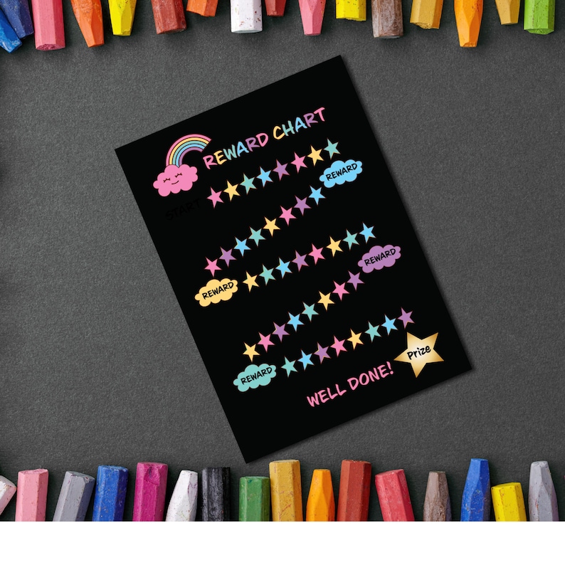 Printable Rainbow REWARD Chart, Selective Mutism, Brave, Teens, Kids ...