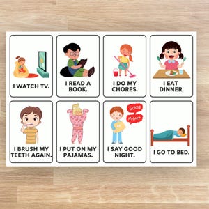 Printable ESL Flashcards for Teaching Daily Routines, Visual Daily ...