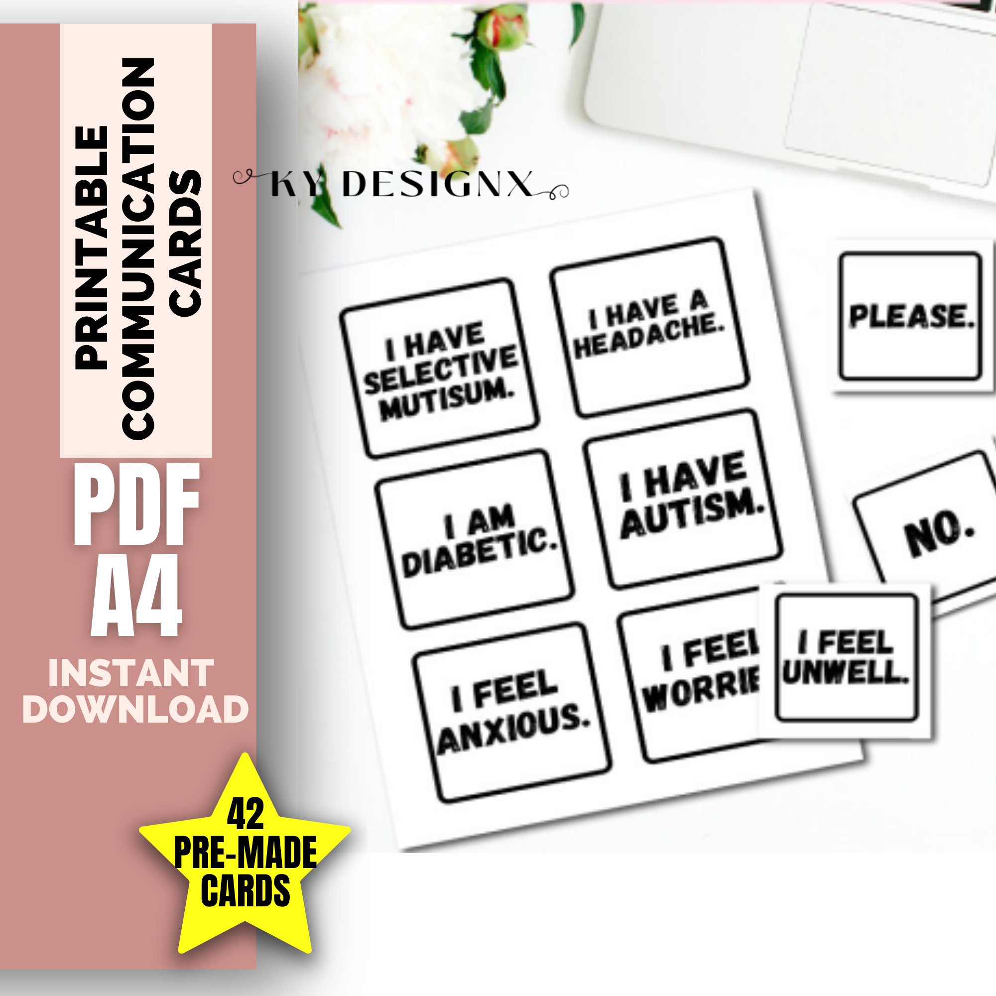 Printable Communication Cards, Selective Mutism, Communication Board ...