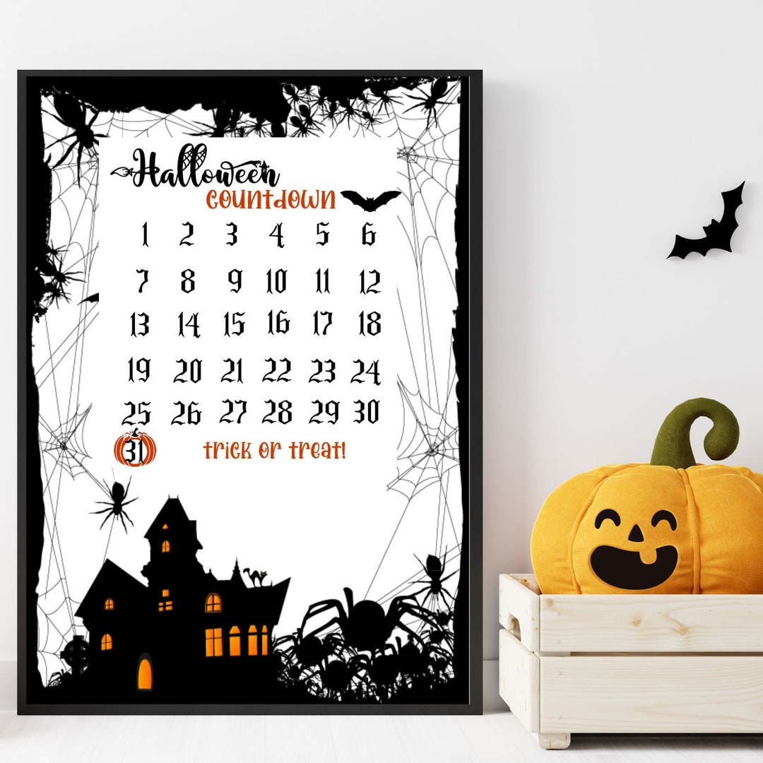Printable Halloween Countdown, Halloween Printable Part Decorations ...