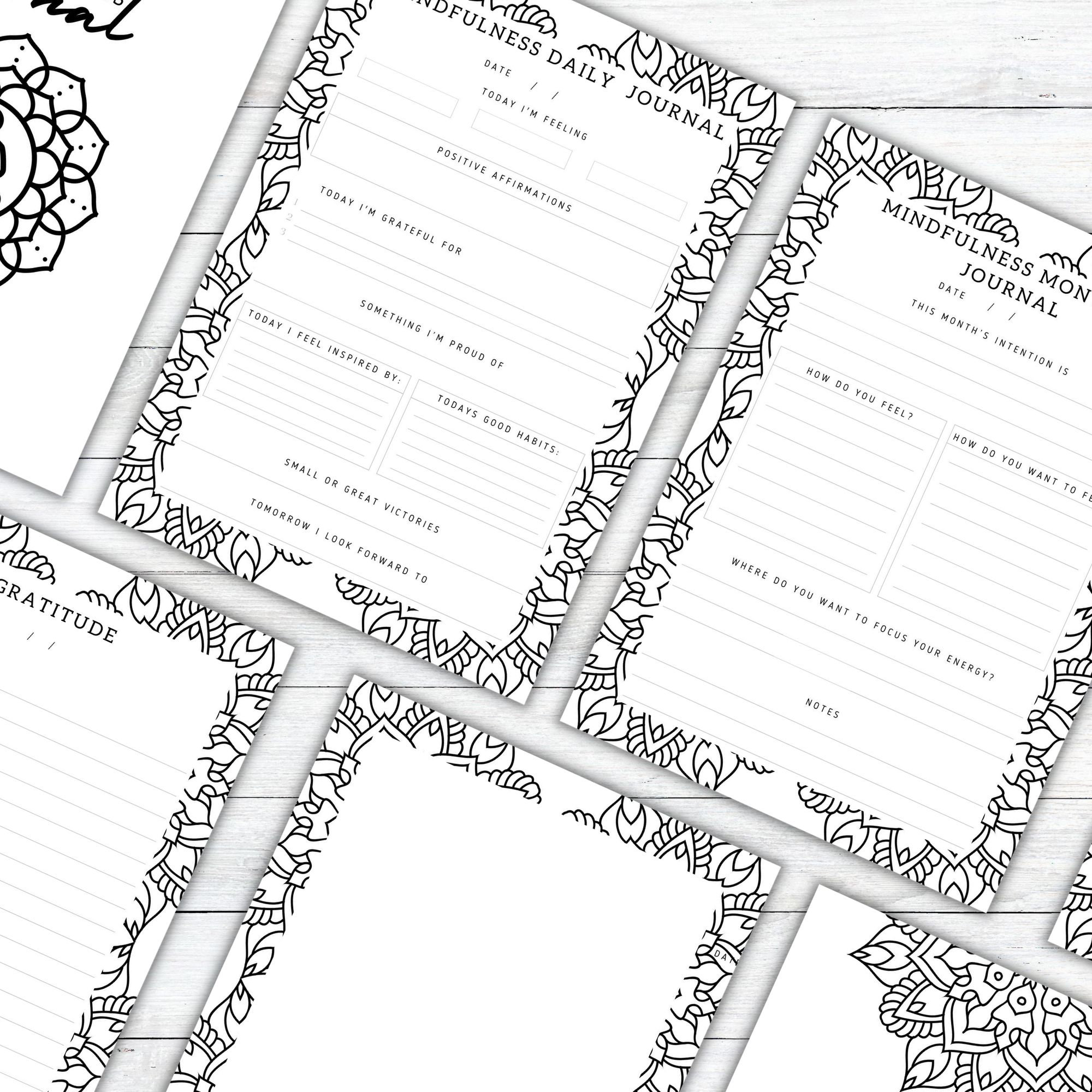 Mindfulness Printable Journal, Self-care Journal, Printable , THE ...