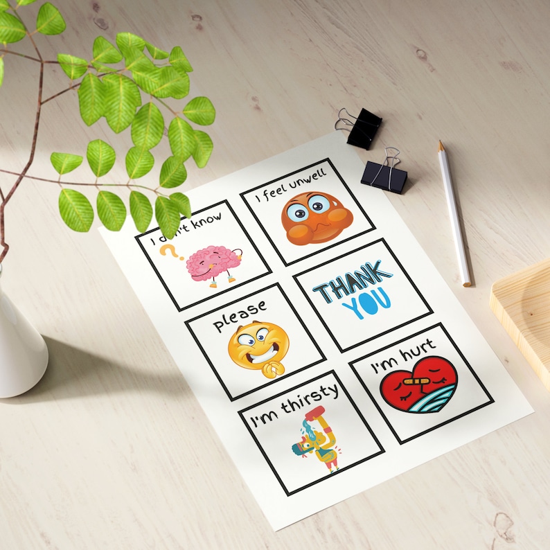 Printable Picture Communication Cards for Children, Non-verbal, Autism ...