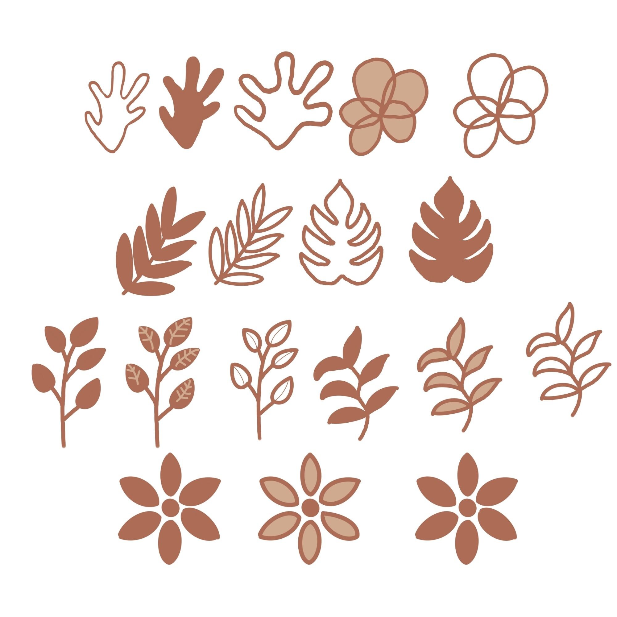 Brown BOHO Hand-drawn Clipart / Boho Clipart for Planner Pages and ...