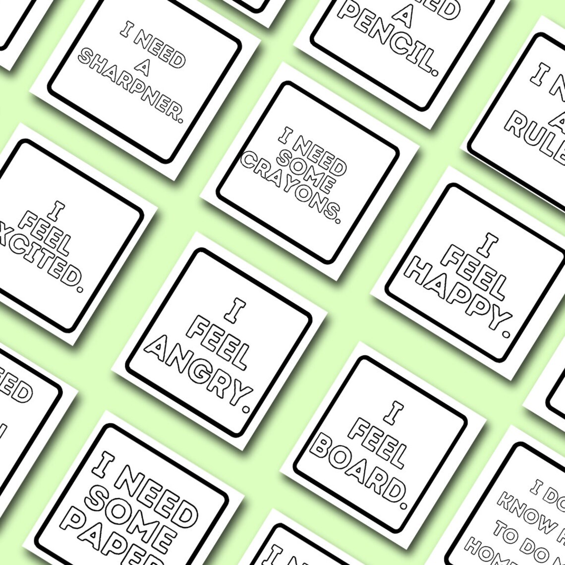 Printable Communication Cards, Selective Mutism, Autism, ADHD, Non ...