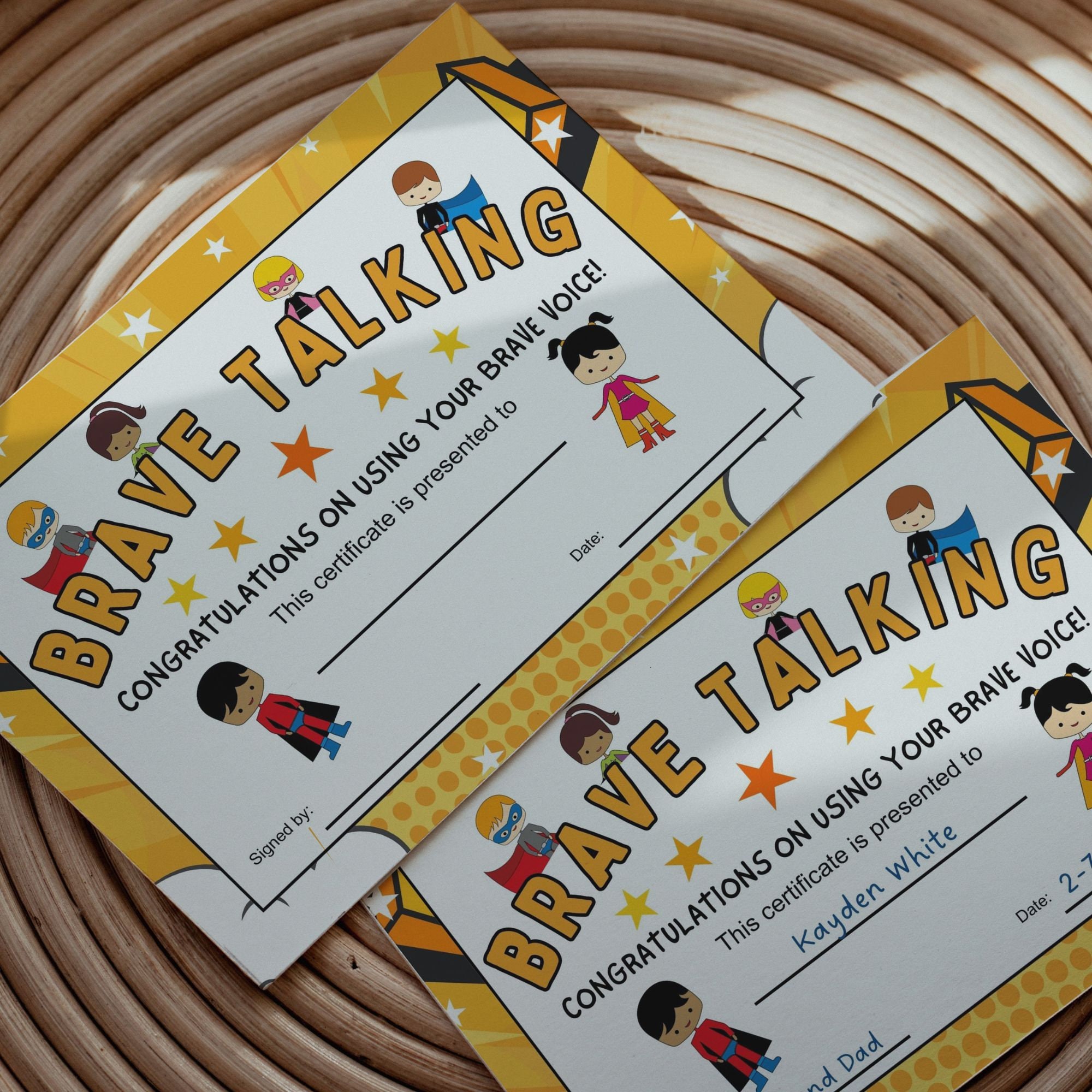 PDF Brave Talking Printable Certificate - Selective Mutism - Exposure ...