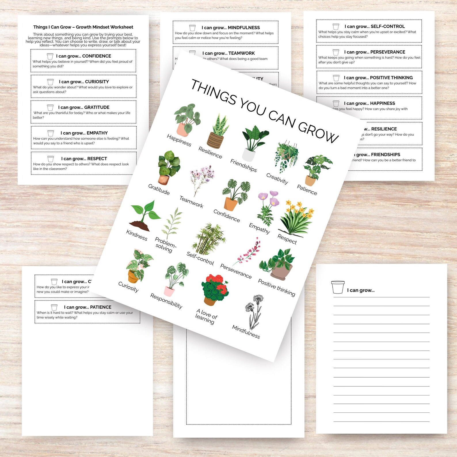 Printable Growth Mindset Activities for Kids / Teens -social Emotional ...