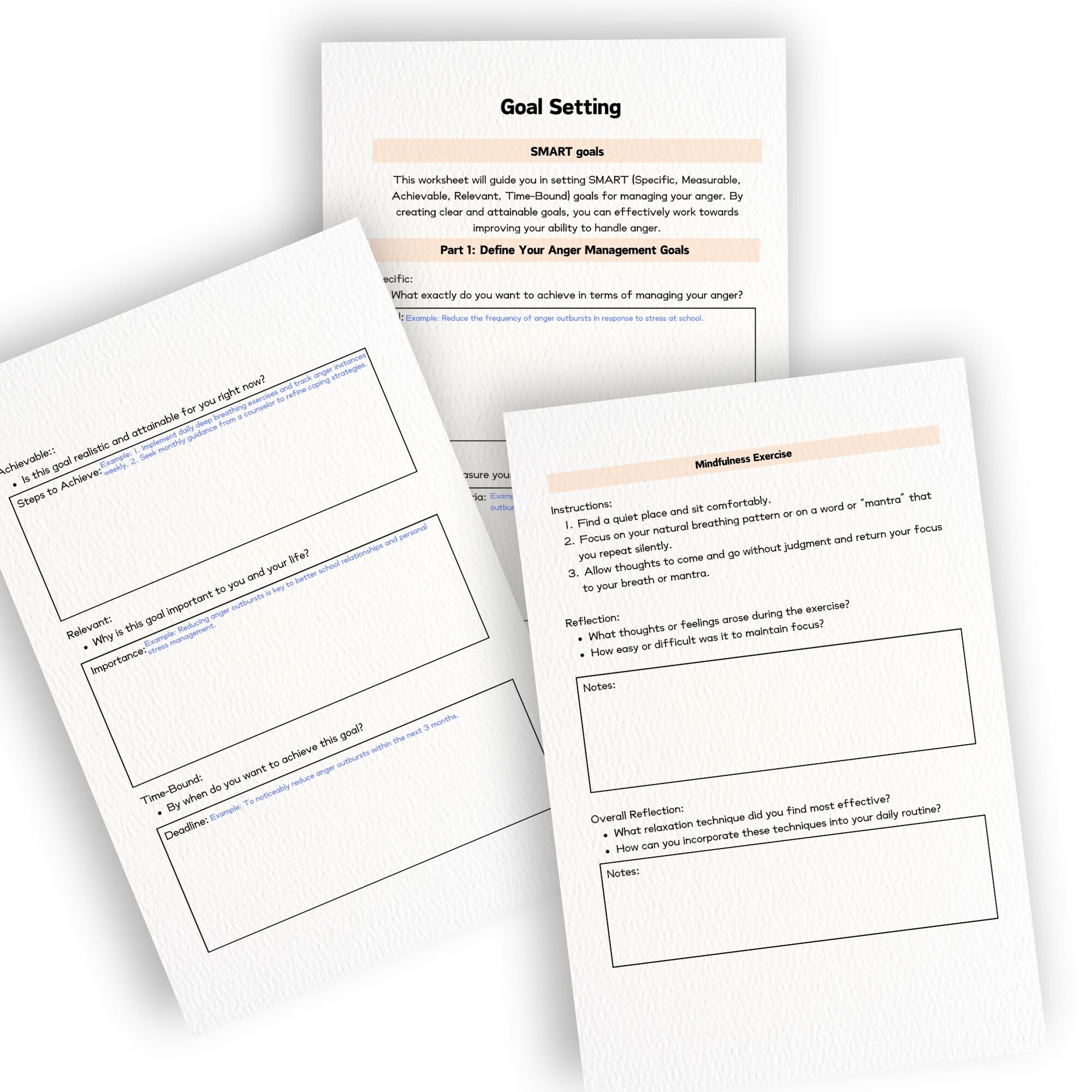 Printable Anger Management for Teens , Anger Worksheets, Temper ...