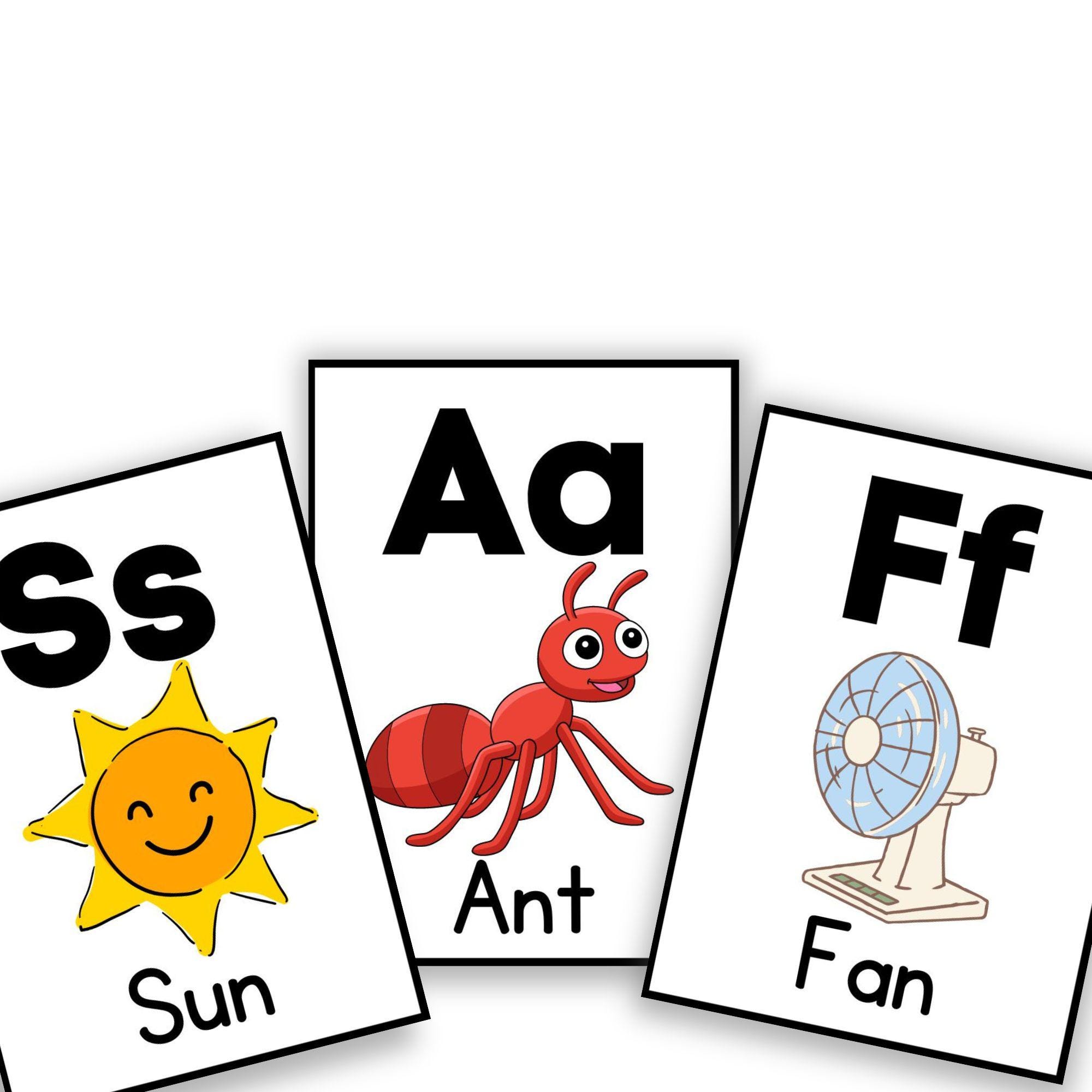 Printable Phonics Alphabet Poster and Phonics Flash Cards Set for ...