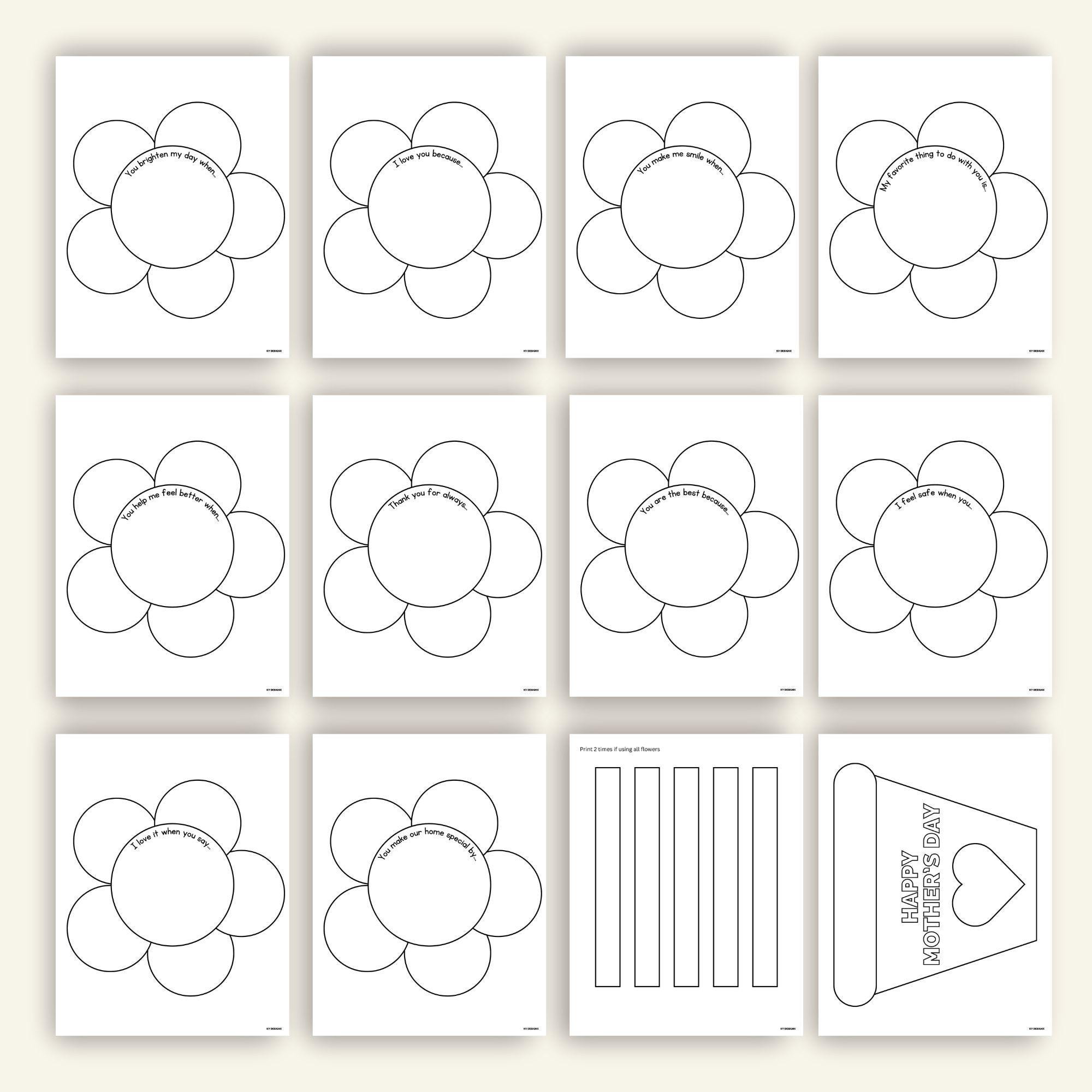 Printable Mothers Day Craft Activity - DIY Mother’s Day Gift for Kids ...