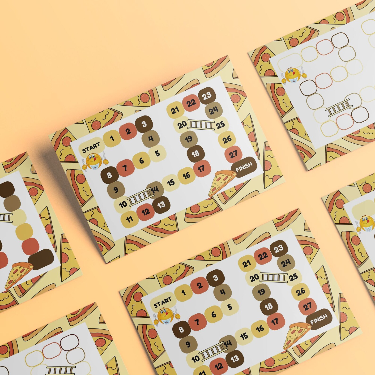 Pizza Themed Printable Board Game / Printable Board Game Templates for ...