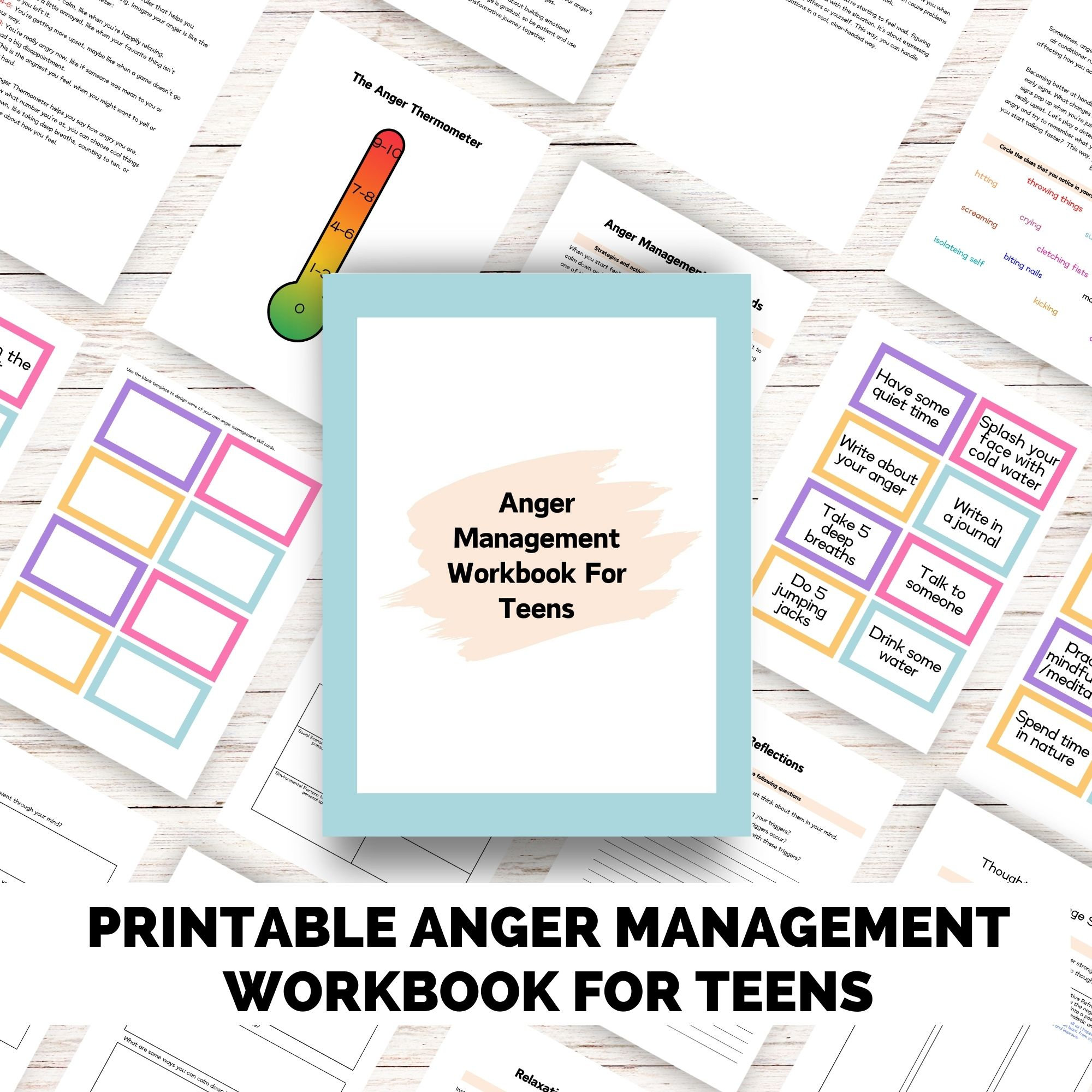 Printable Anger Management for Teens , Anger Worksheets, Temper ...