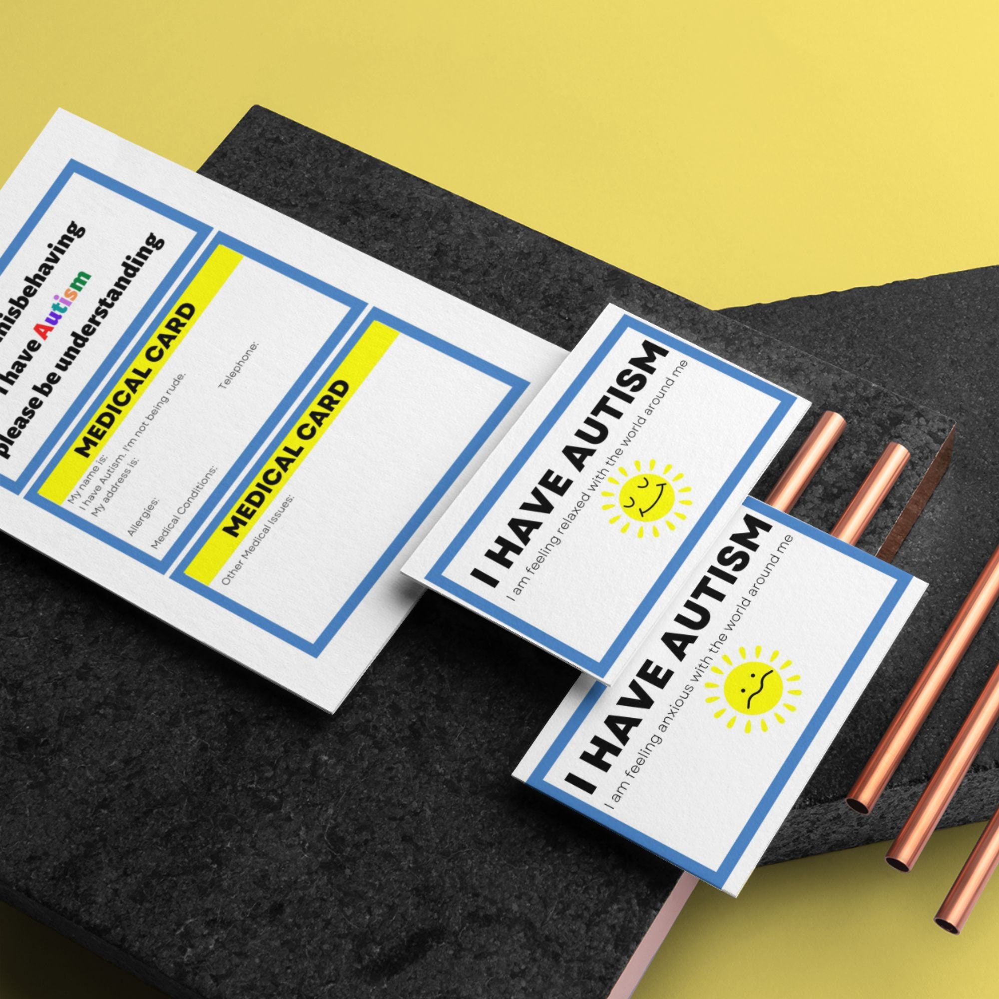 I Have Autism, Autism Awareness Medical ID Card Autism Printable ...