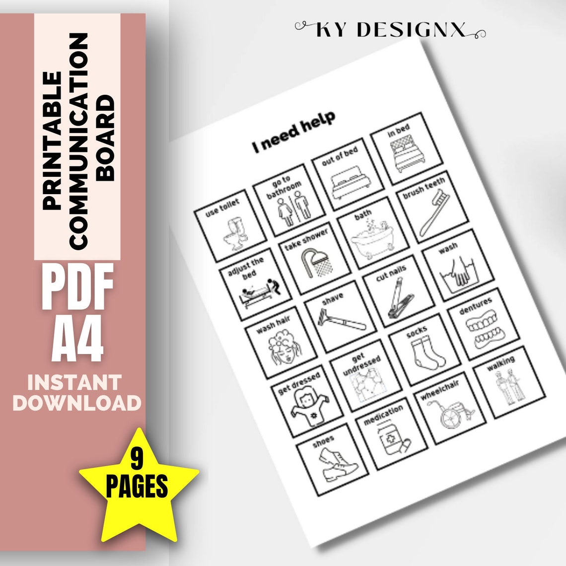 Printable Communication / VISUAL Board for Non-verbal, Autism ...