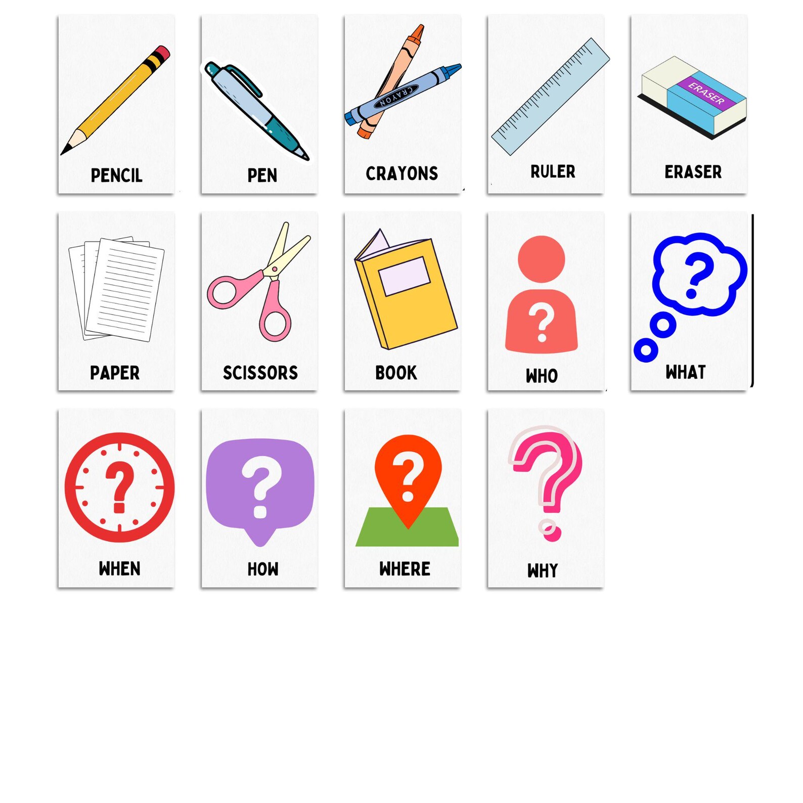 Printable Communication Cards - Autism - Key Chain Flash Cards ...