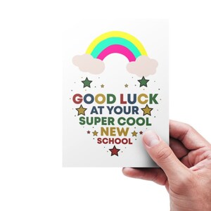 Printable Good Luck at Your New School Card, Printable Going Back to ...